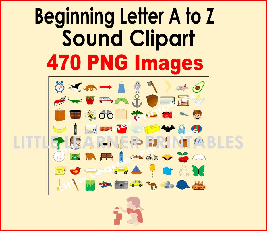 Beginning Letter A to Z Sound Clipart | Little Learner