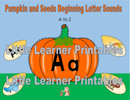 Pumpkin and Seeds Beginning Letter Sounds Activity | Little Learner
