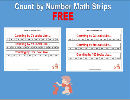 Counting by Number Math Strips | Little Learner