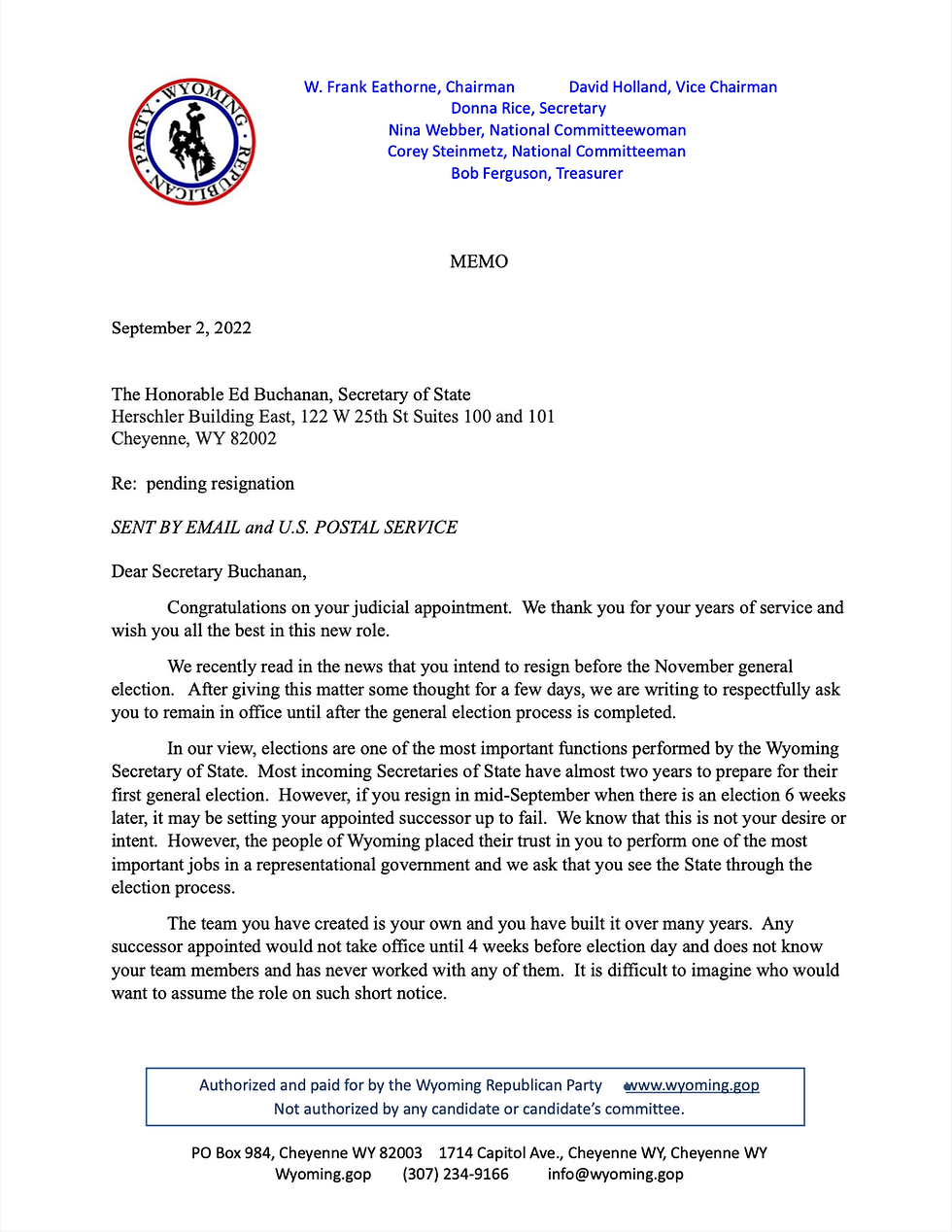 For Immediate Release!