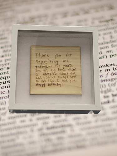 Engraved handwritten letter (framed) | Mysite