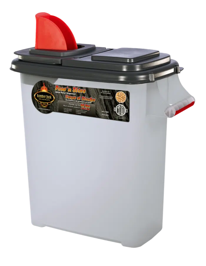 LUMBER JACK POUR ‘N STORE WOOD PELLET DISPENSER | RJ Smoking BBQ