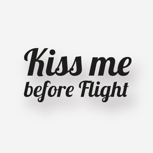 Autoaufkleber "Kiss me before Flight" | CabinCrew