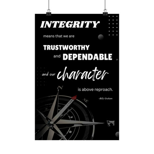Integrity Quote - Vertical Wall Poster | Fusion Designz