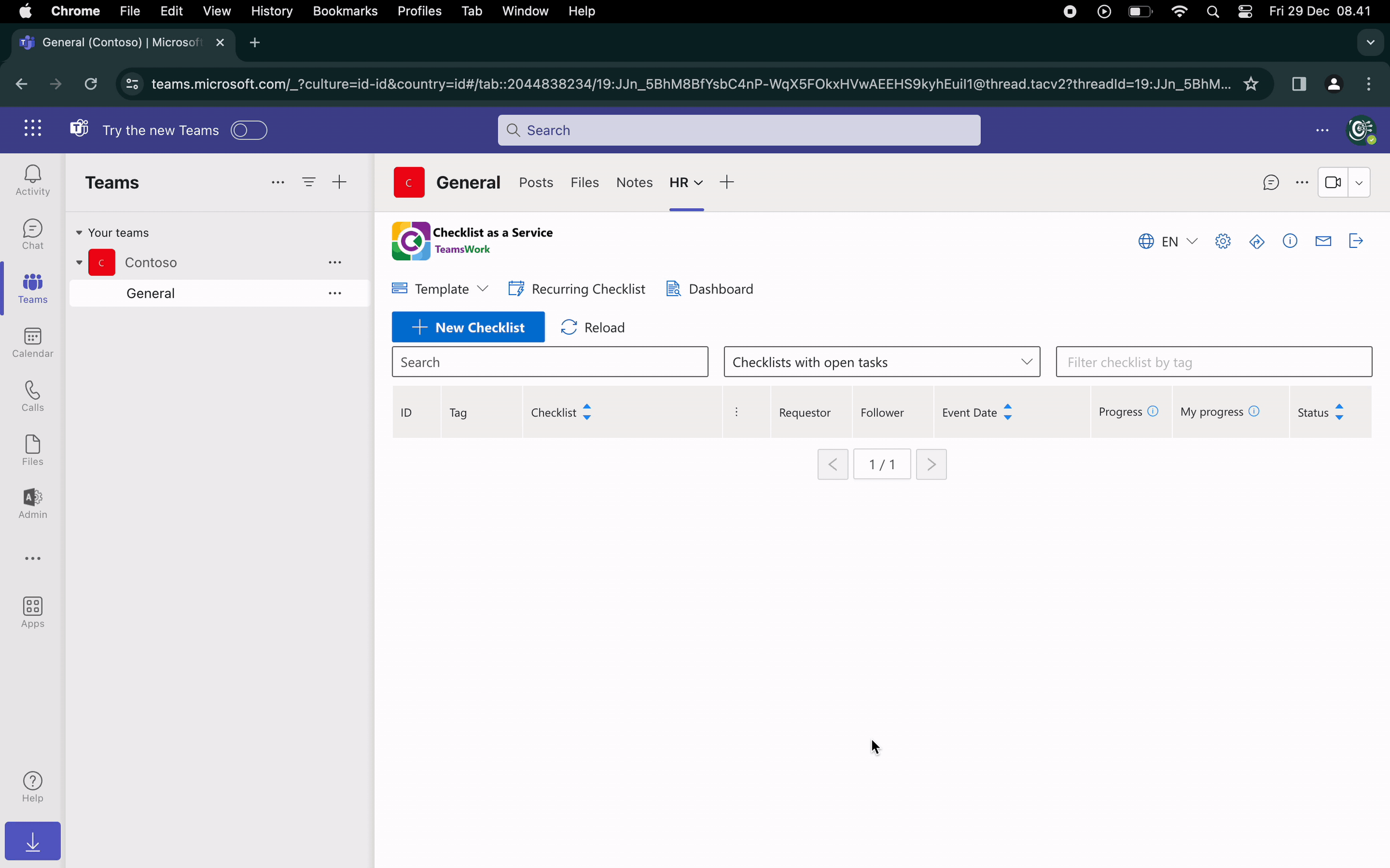Efficient Task Management with Personal Tab in Checklist for Microsoft ...