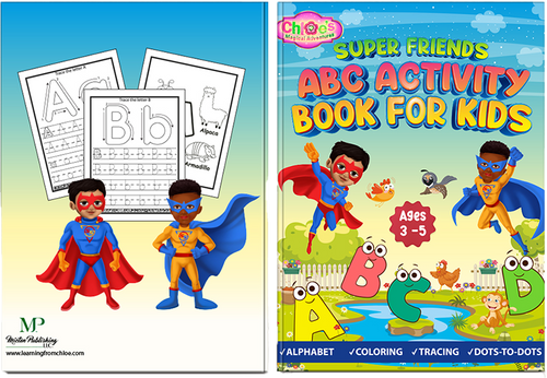 SUPER FRIENDS ABC ACTIVITY BOOK FOR MY KIDS | Learning From Chloe