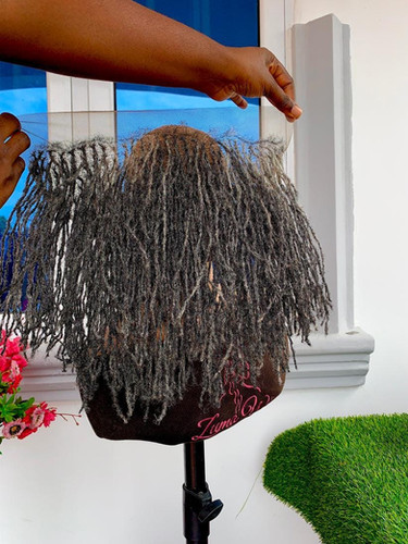 Lace front Human hair micro locs, 0.2 to 0.3cm, sista locs, locs For ...