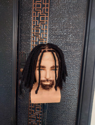 Dreadlock wig for men, toupee dreadlock unit, 10 inches locs, made to ...