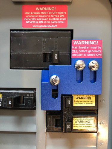 SQD100 Interlock Kit Fits Square D 100 and 125 Amp "Homeline" Panels ...