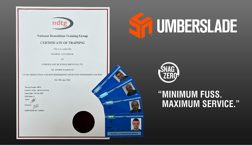 New CCDO qualifications | Umberslade: Strip Out & Groundworks