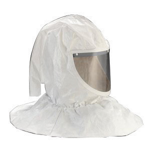 3M Standard Tychem QC H-Series White Hood Assembly With Collar & Hard ...