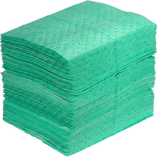 Hazmat Green Absorbent Pad, Heavyweight, 15 x 18, 100/Bale | Bayshore ...