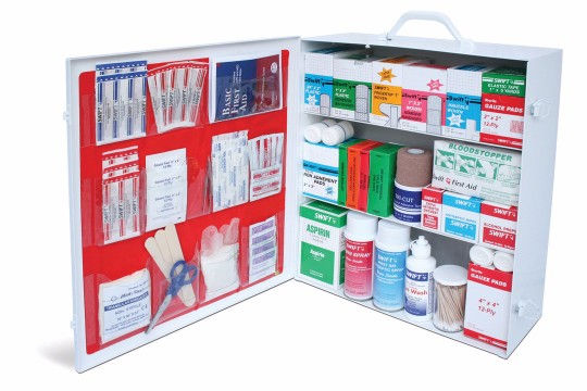 North White Wall Mounted 3 Shelf Industrial First Aid Kit | Bayshore Safety