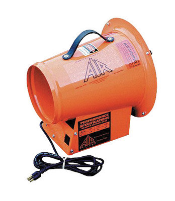 ASI Saddle Vent 8" 1395 cfm 1/3 hp 115 VAC Steel Lightweight Axial Fan ...