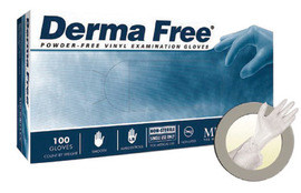 Microflex Clear 9 1/2" Derma Free 4.3 mil Vinyl Medical Grade Gloves ...