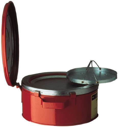 Justrite 1 Gal Red Galvanized Steel Safety Bench Can | Bayshore Safety