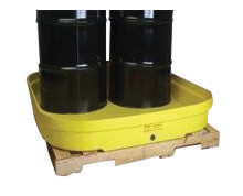 Eagle 51 1/2" X 51 1/2" X 7 HDPE 4-Drum Modular Spill Containment Basin ...