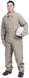 Stanco Tan Indura Arc Rated FR Coveralls w/Front Zipper | Bayshore Safety