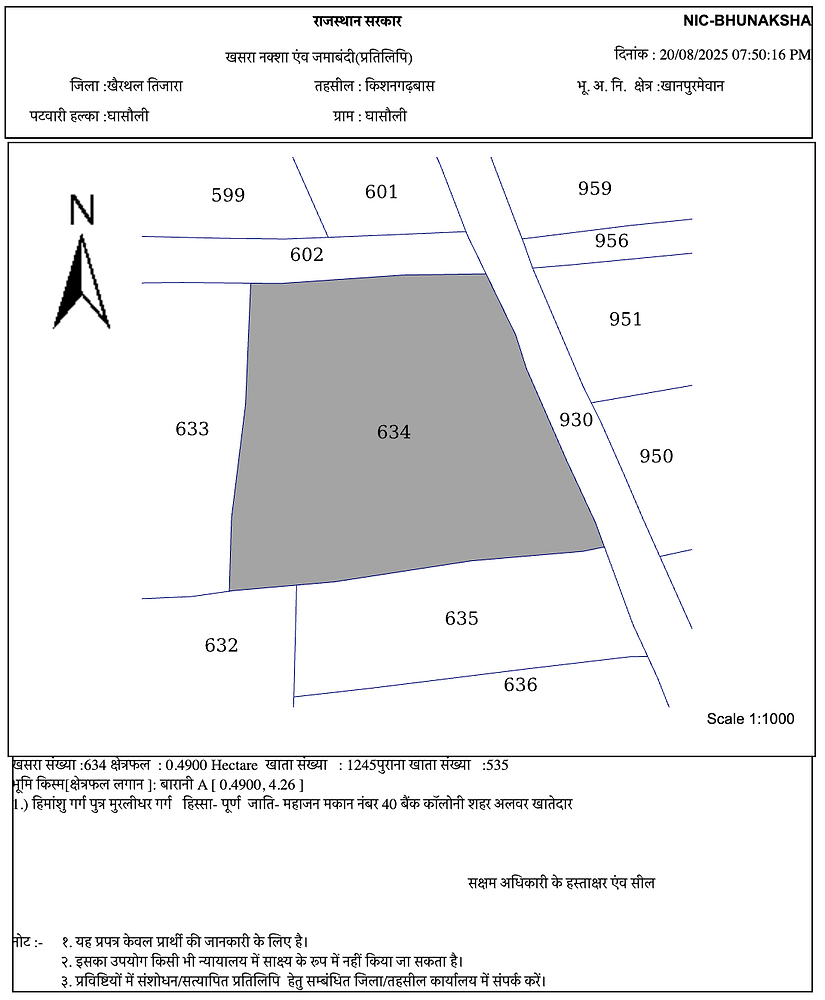 Bhu Naksha Rajasthan 2025: Complete Guide to Download Land Maps Online ...