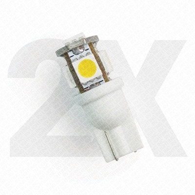 Two (2) 921 LED Bulbs, With T10 Connector | 5 LEDs | Red Wagon Distribution