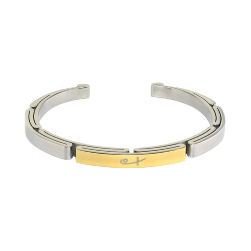 Two Tone Thin Sport Cuff (SS) | Shuzi