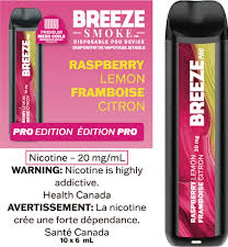 Breeze Pro 20mg - Raspberry Lemon | G VAPE EXPRESS