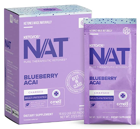 KETO//OS® NAT™ Blueberry Acai 20 Sachets/Box | Mr Ketosis