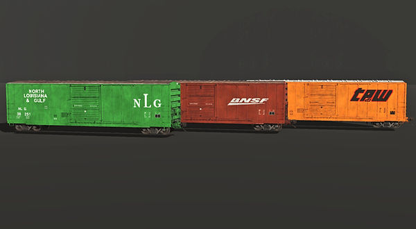 50ft FMC Boxcars Pack 1 | Wit Simulations