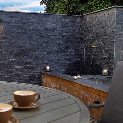 Rockstack Cladding - Black - Box of 34 (0.9 sqm approx) | Garden Stone ...