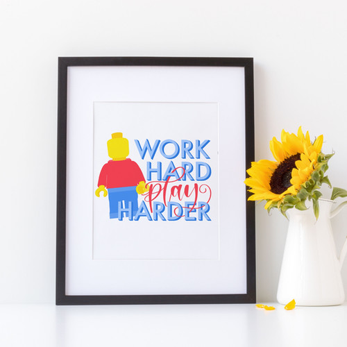 Work Hard Play Harder - Digital Art Print | June & Lucy