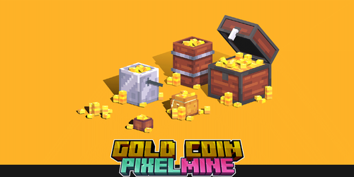 Gold Coin Crate Models | Pixel Mine