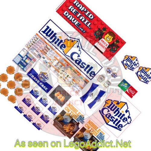 Custom White Castle Sticker sheet | BRICK ADDICT
