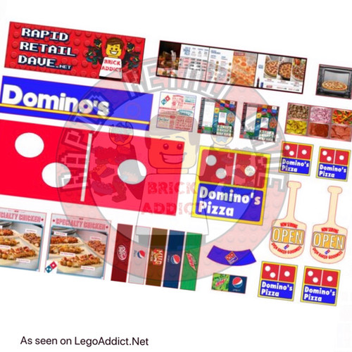 Custom Dominos Sticker sheet | BRICK ADDICT