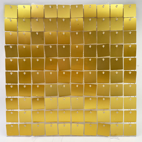 Matte Light Gold - Square Sequin - Clear Click Panel | Shimmerwalls Austral