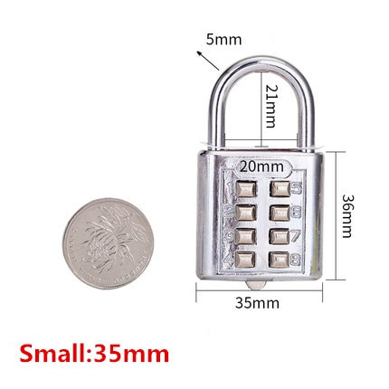 4 Digit /5Digit Push Button Combination Padlock Silver | Experience Life