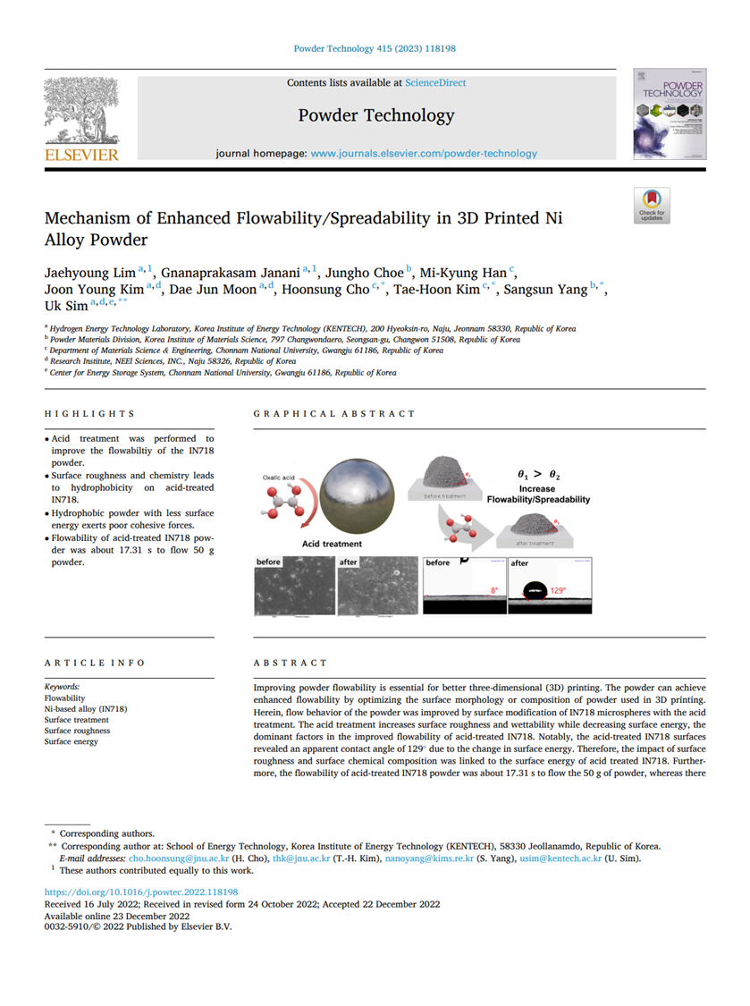 Mechanism of Enhanced Flowability/Spreadability in 3D Printed Ni Alloy ...