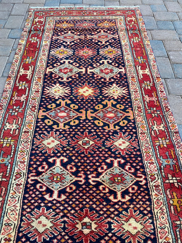 Handmade Vintage Persian Meshkin Runner (also sold as pair ...
