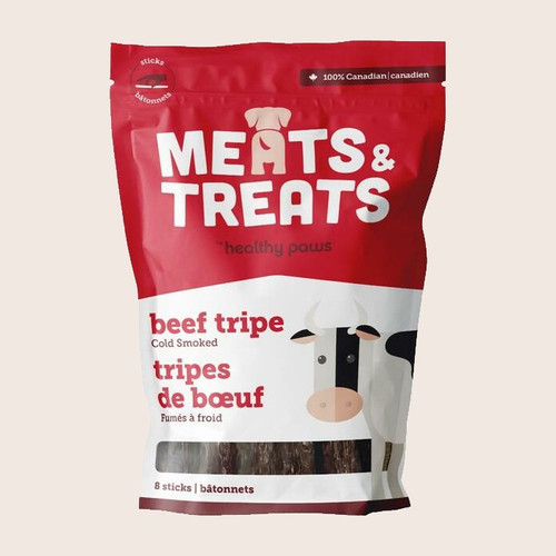 Healthy Paws Cold Smoked Beef Tripe Sticks 8pk | Toe Bean Co