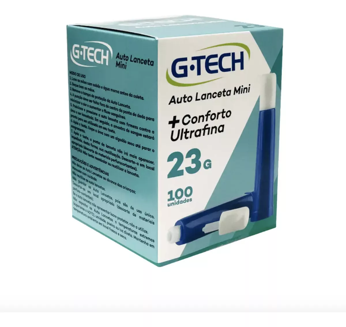 Auto Lanceta Mini G-Tech 23g Caixa C/100 Unidades | MEDSERV