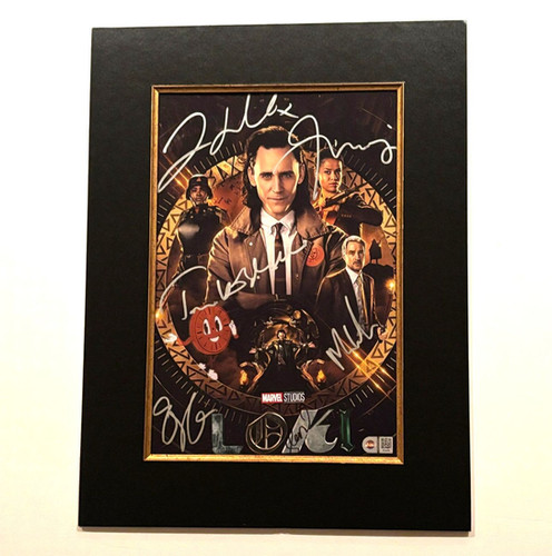 Marvel Loki Promotional Custom Poster Autographed by 6 - Tom Hiddleston ...