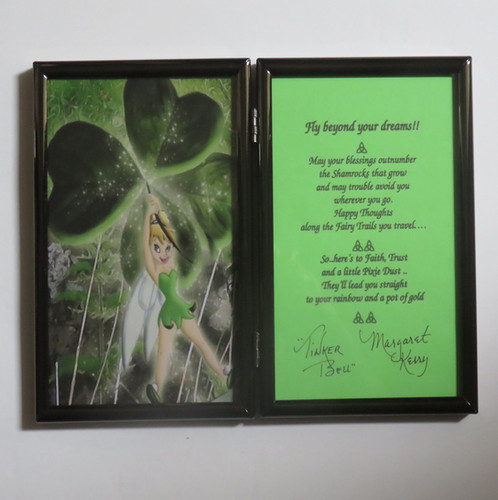 St. Patrick's Day Autographed Tinker Bell Poem Plus Photo in Hinged ...