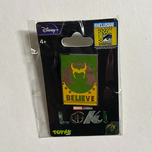 SDCC Exclusive Disney Limited Edition Loki Believe Enamel Pin | Tinker ...