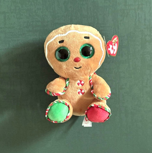 Christmas Ty Beanie Boo 2025 Gingerbread Plush 6" Named Snap | Tinker ...