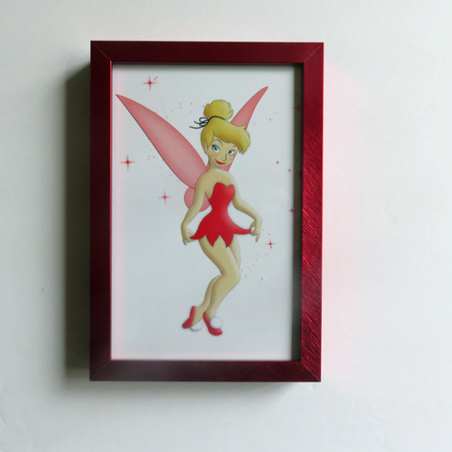 Valentine Tinker Bell in Red in Metal Brushed Frame | Tinker Bell Talks