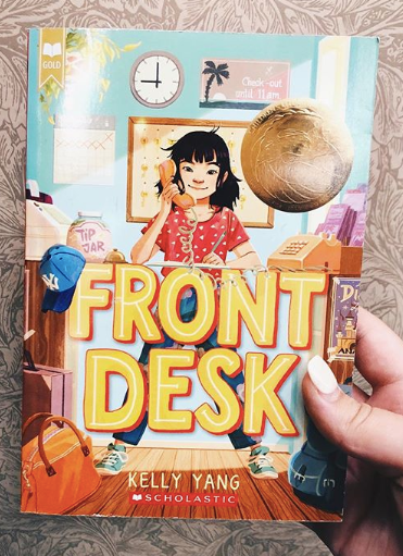 Front Desk Book Cover / Using Her Voice / A book cover has three ...