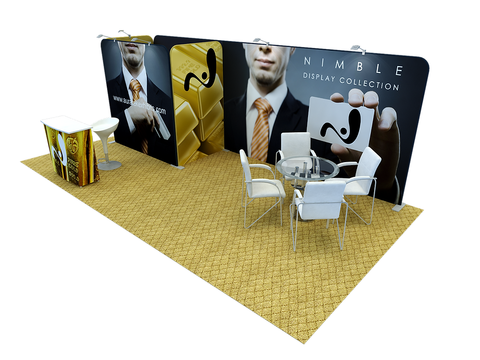 10x20 Tension Fabric Trade Show Exhibit Display Booths