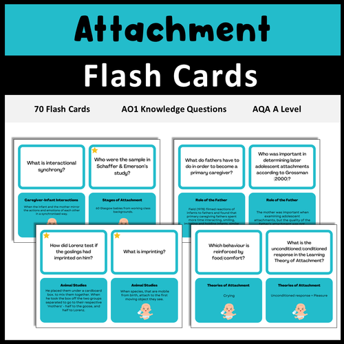 Attachment Flash Cards | Psychology with Rhi