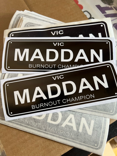 MADDAN Official Plate Stickers | wilfuldamage