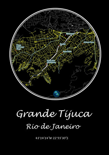 Mapa-Quadro da Tijuca (RJ) - Brasil | Mapas-Quadros