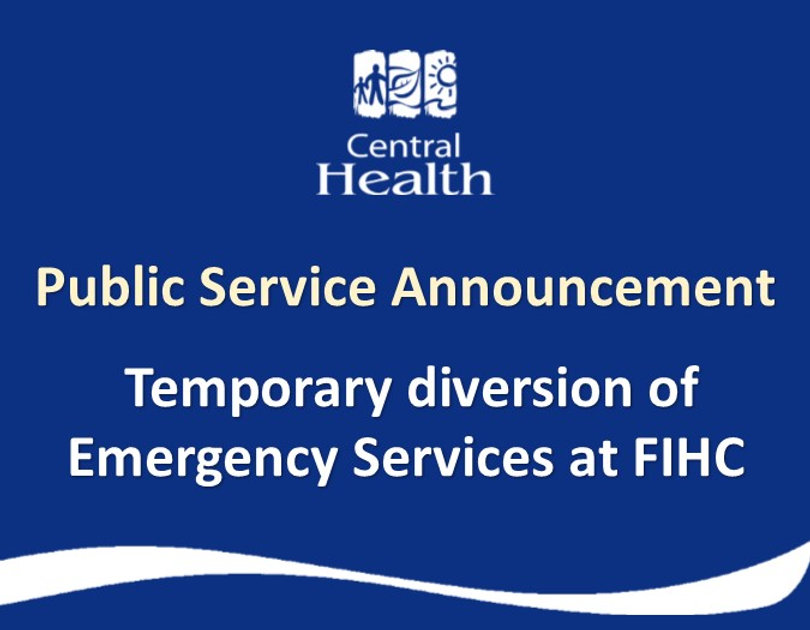 Temporary Diversion of Emergency Services at Fogo Island Health Centre